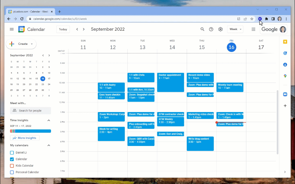 How to embed Google Calendar - Plus